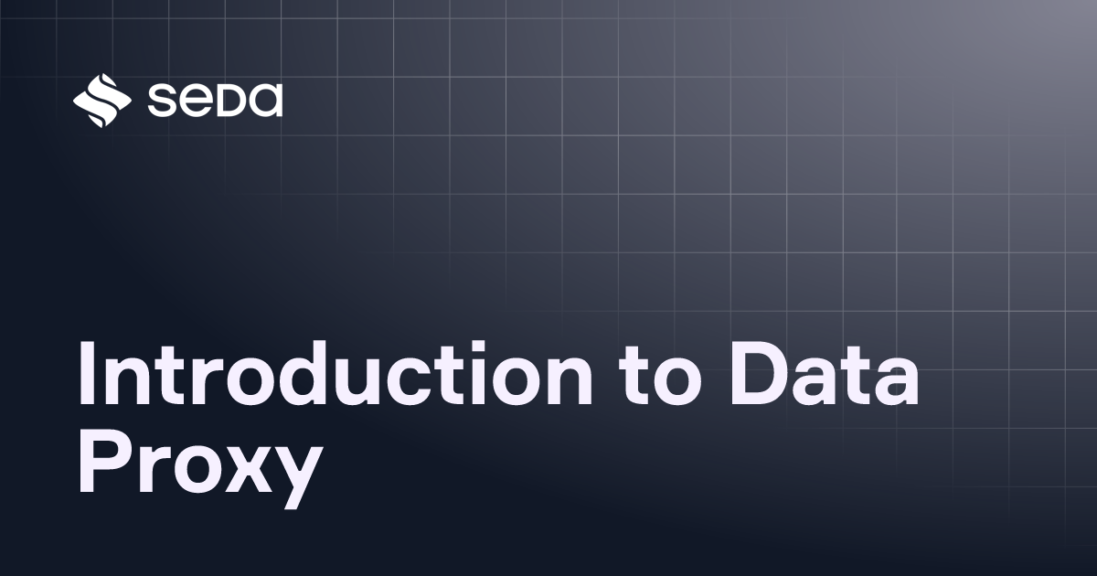 Introduction to Data Proxy | SEDA Network Home